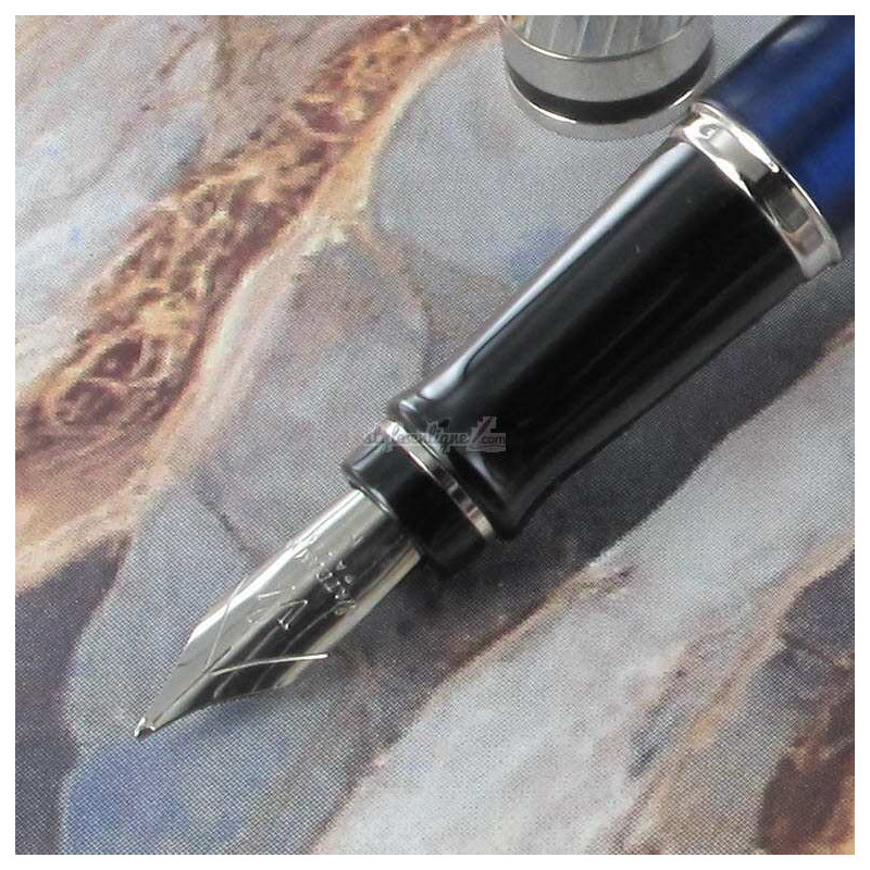 Stylo Plume Fine WATERMAN® Expert Deluxe - Bleu Métal