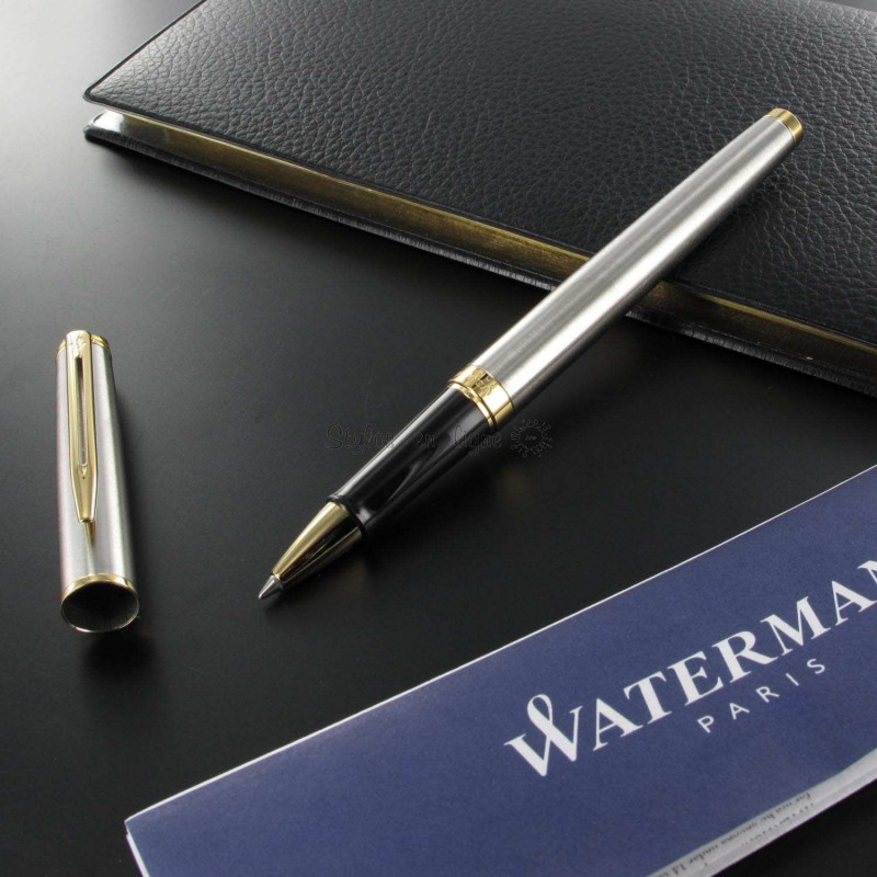 Stylo Roller Waterman® Hémisphère Acier Satiné GT sur Stylos En Ligne